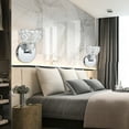 Crystal Wall Sconces Modern Wall Lamp E26 Socket Round Bedroom Bedside ...
