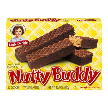 Little Debbie Nutty Buddy Wafers with Peanut Butter - 12 CT - Walmart.com