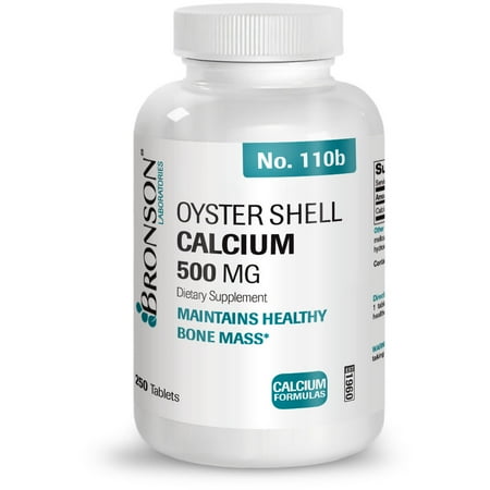 Bronson Oyster Shell Calcium 500 mg, 250 Tablets - Walmart.com