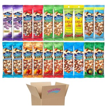 Blue Diamond Almond Variety, 6 Bold Flavors, 3 Bags each Flavor, 1.5 ...