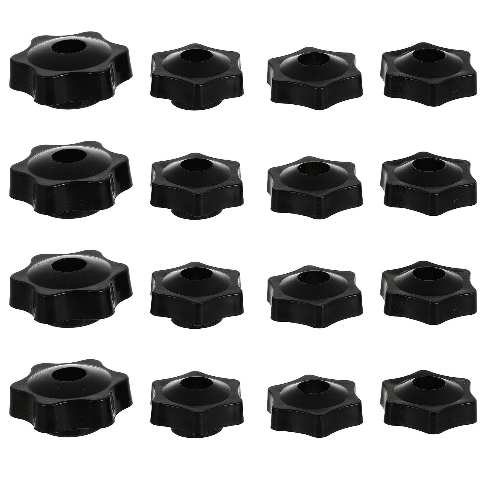 16pcs Star Grip Nut Clamping Knob M5 M8 Thread Through Hole Star Head ...