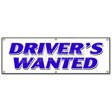 SignMission B-72 Drivers Wanted 72 in. Drivers Wanted Banner Sign - Cdl ...