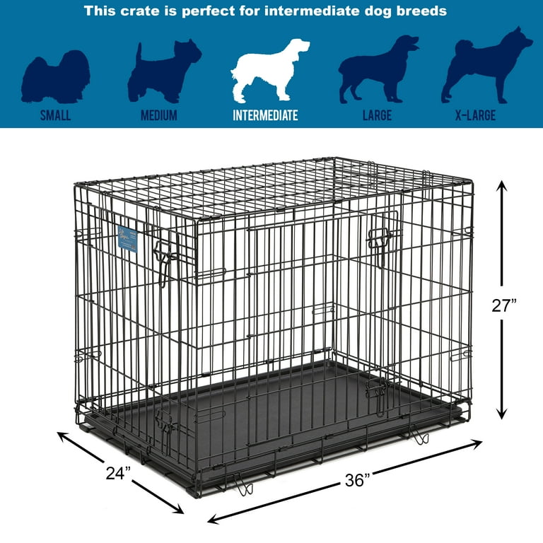 Midwest ICrate Single Door Folding Dog Crate, 36 L X 23 W X, 45% OFF