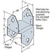 Simpson Strong Tie PBS44AZ-10 ZMAX Galvanized 12-Gauge 4x4 Standoff ...