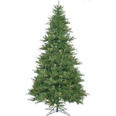 4.5 ft. x 26 in. Flocked White on Green Pacific Tree with 162 Tips ...