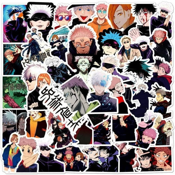 Harnal Ltd Jujutsu Kaisen Stickers Pack | 50Pcs Cool Anime Laptop ...
