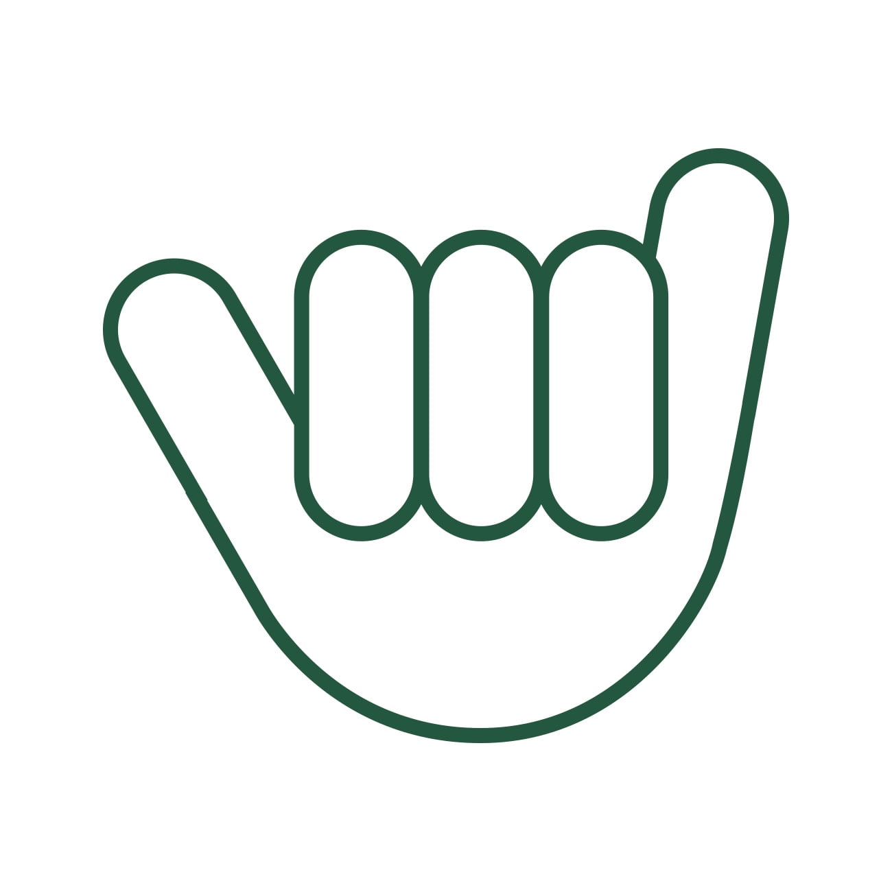 Shaka Sticker Decal Die Cut - Self Adhesive Vinyl - Weatherproof - Made ...