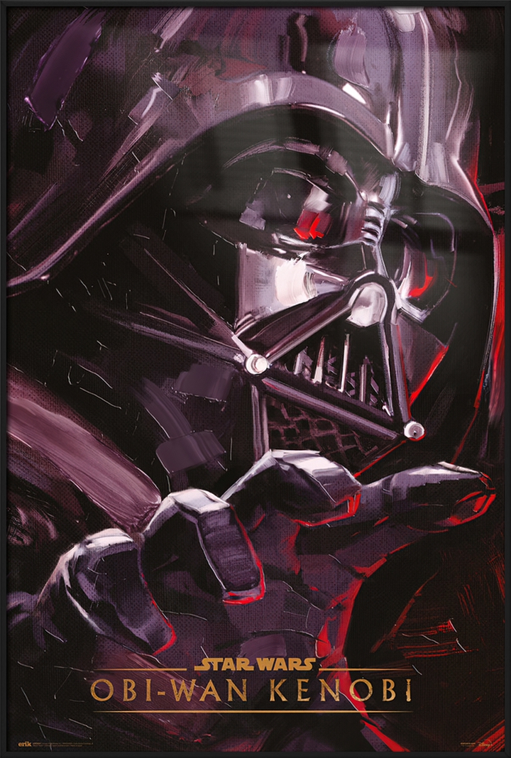 Star Wars: Obi-Wan Kenobi - Framed TV Poster (Darth Vader) (Size: 24" x 36") (Black Aluminum ...