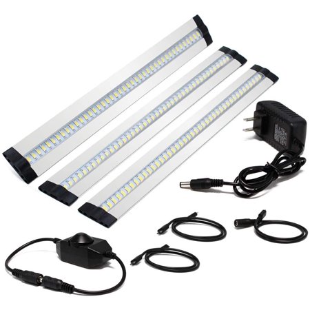 Ultra Thin LED Under Cabinet/Counter Kitchen Lighting Plug-in, Dimmable ...