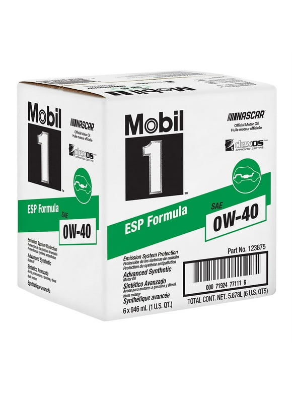 Mobil 1 0W-40 Oil in Mobil 1 Oil - Walmart.com