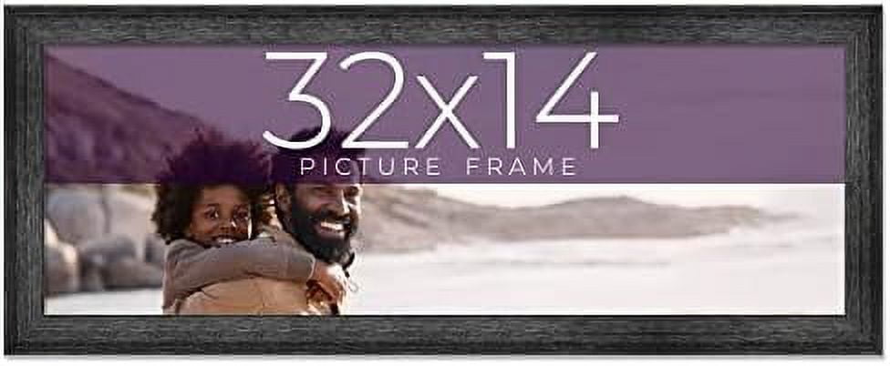 32X14 Frame Black Real Wood Picture Frame Width 1.5 Inches | Interior ...