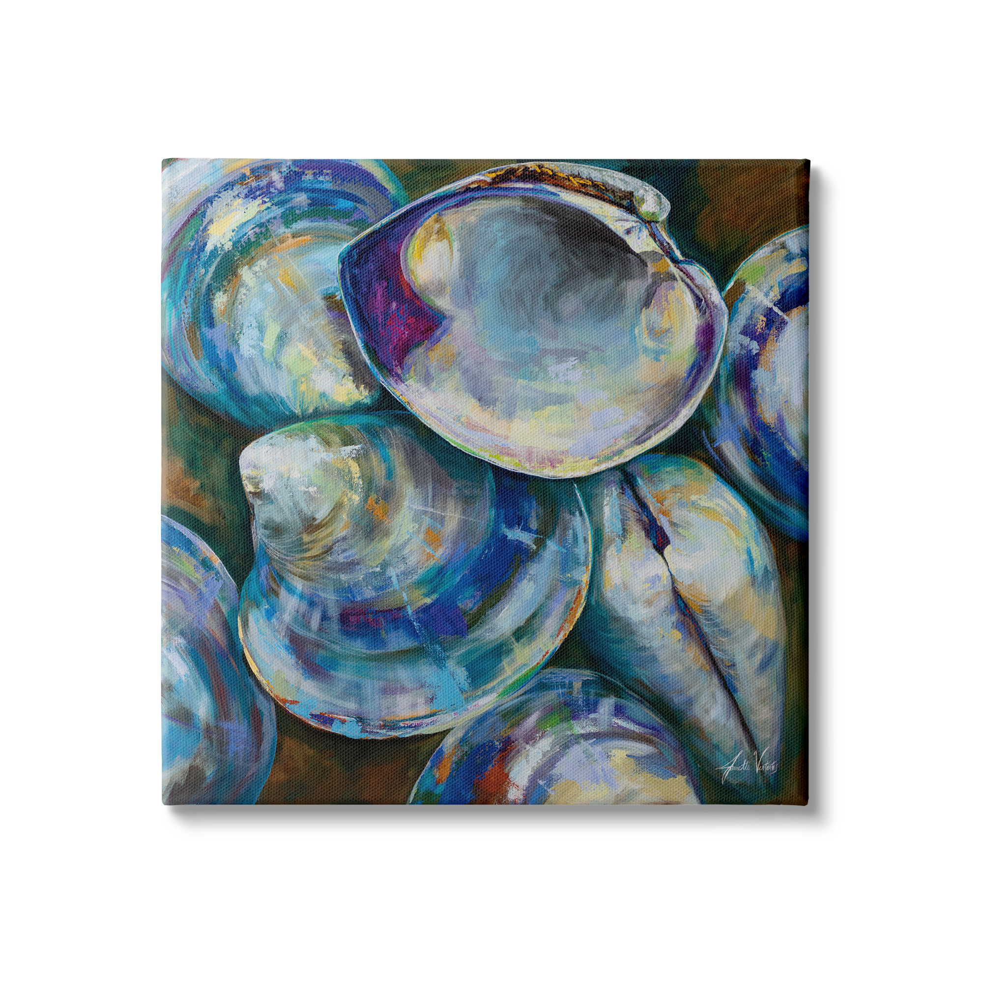 Painting Abstract Pink Seashell Original Painting Princess 5x7 Art ...