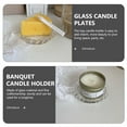 2pcs Pillar Candle Holder Clear Glass Candle Plates Transparent ...