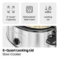 Free Shipping! Chefman 6 Qt Slow Cooker with Locking Lid Stainless ...