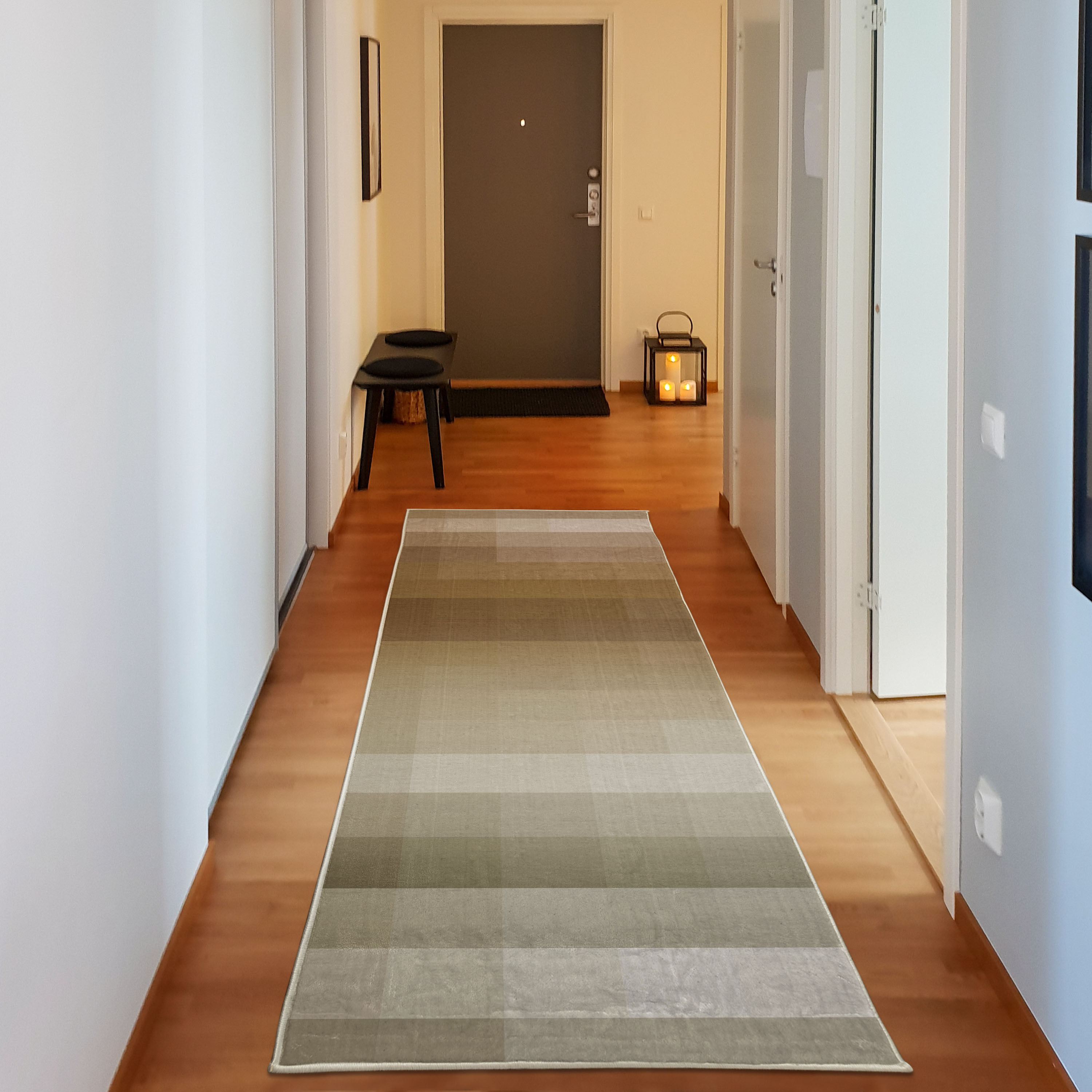 Palette Decorative Rug, Abstract Vortex Swirls and Shapes Pattern ...