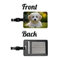 Coton De Tulear Dog Puppy Photo Faux Leather Travel Luggage Tag ...