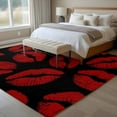 5x8 Area Rugs for Living Room, Red Lips Non Slip Area Rugs for Kitchen ...