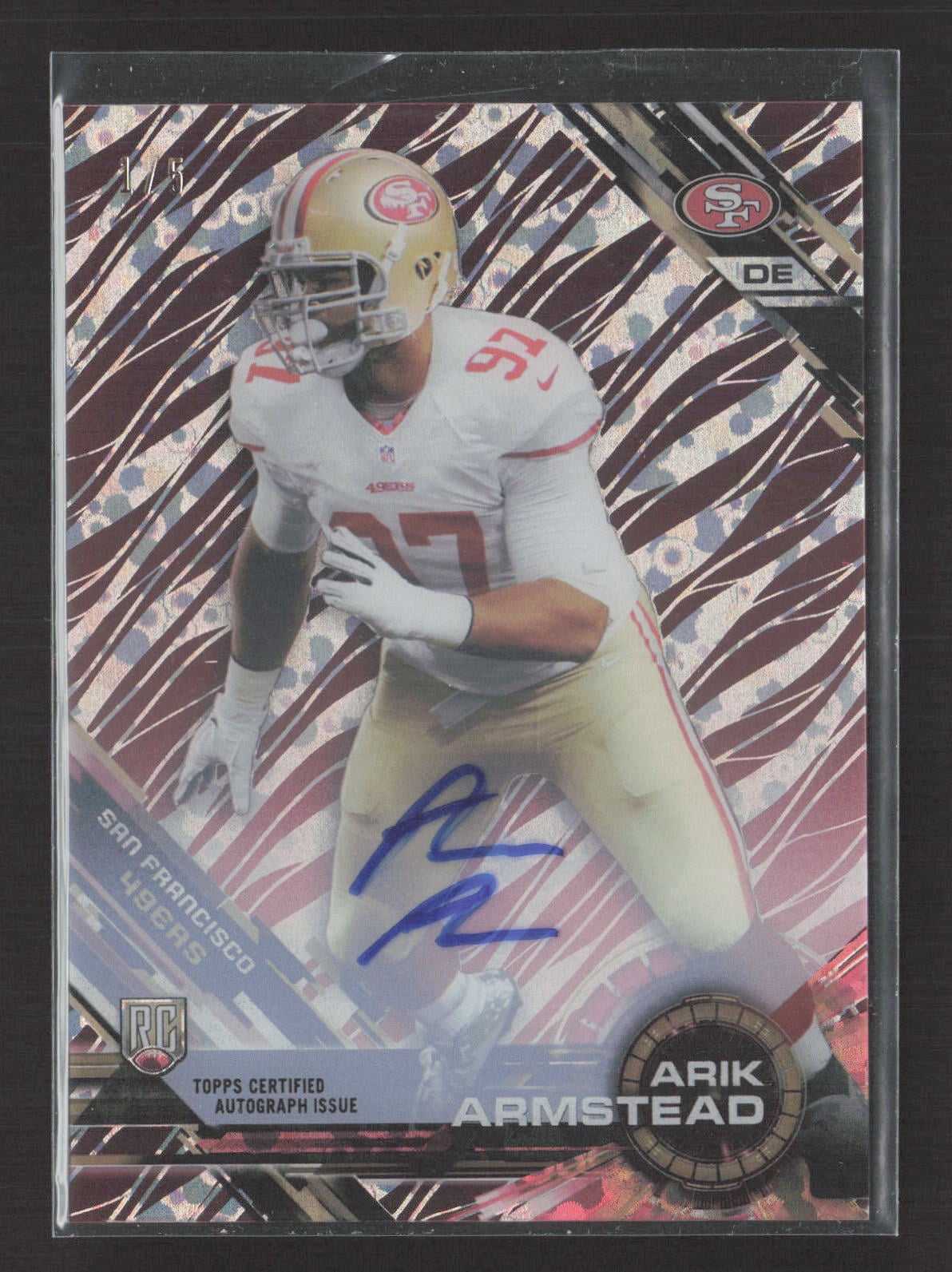 2015 Topps High Tek Arik Armstead #HT-AA Zebra Pattern RC - Walmart.com