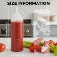 16OZ Squeeze Bottles - 4 Pack Durable Plastic Condiment Bottles, Squirt ...