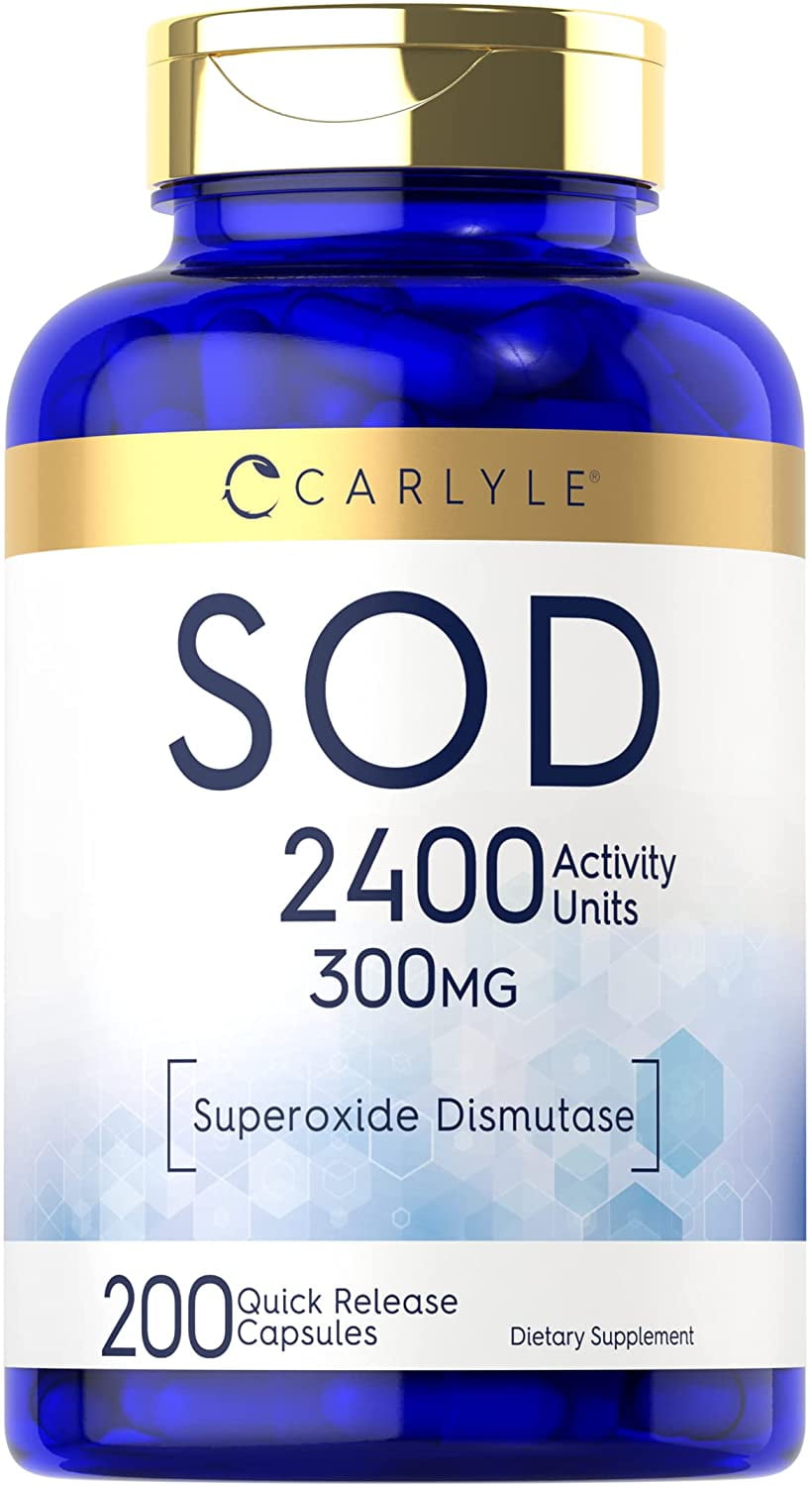 SOD Supplement | Superoxide Dismutase | 300mg | 200 Capsules | by ...