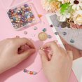 150 Pcs Assorted Shape Glass Beads Mixed Color Heart Star Leaves Beads ...