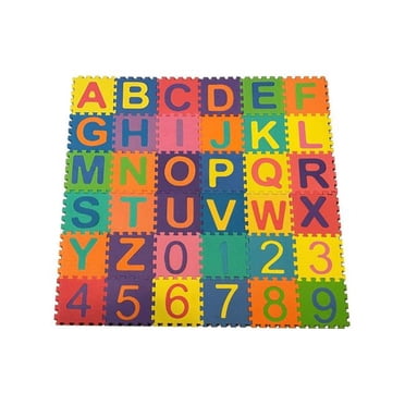 Battat Honeycomb ABCs Foam Play Mat with 30 Alphabet Tiles, Baby and ...