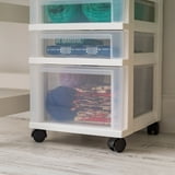 IRIS 5 Drawer Rolling Storage Cart with Organizer Top, White - Walmart.com