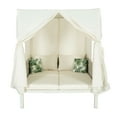 Churanty Outdoor Patio Sunbed Daybed with Canopy, Beige - Walmart.com