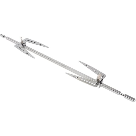 Stainless Steel Grill Rotisserie Forks Meat Spit Rods Barbecue Rotating ...