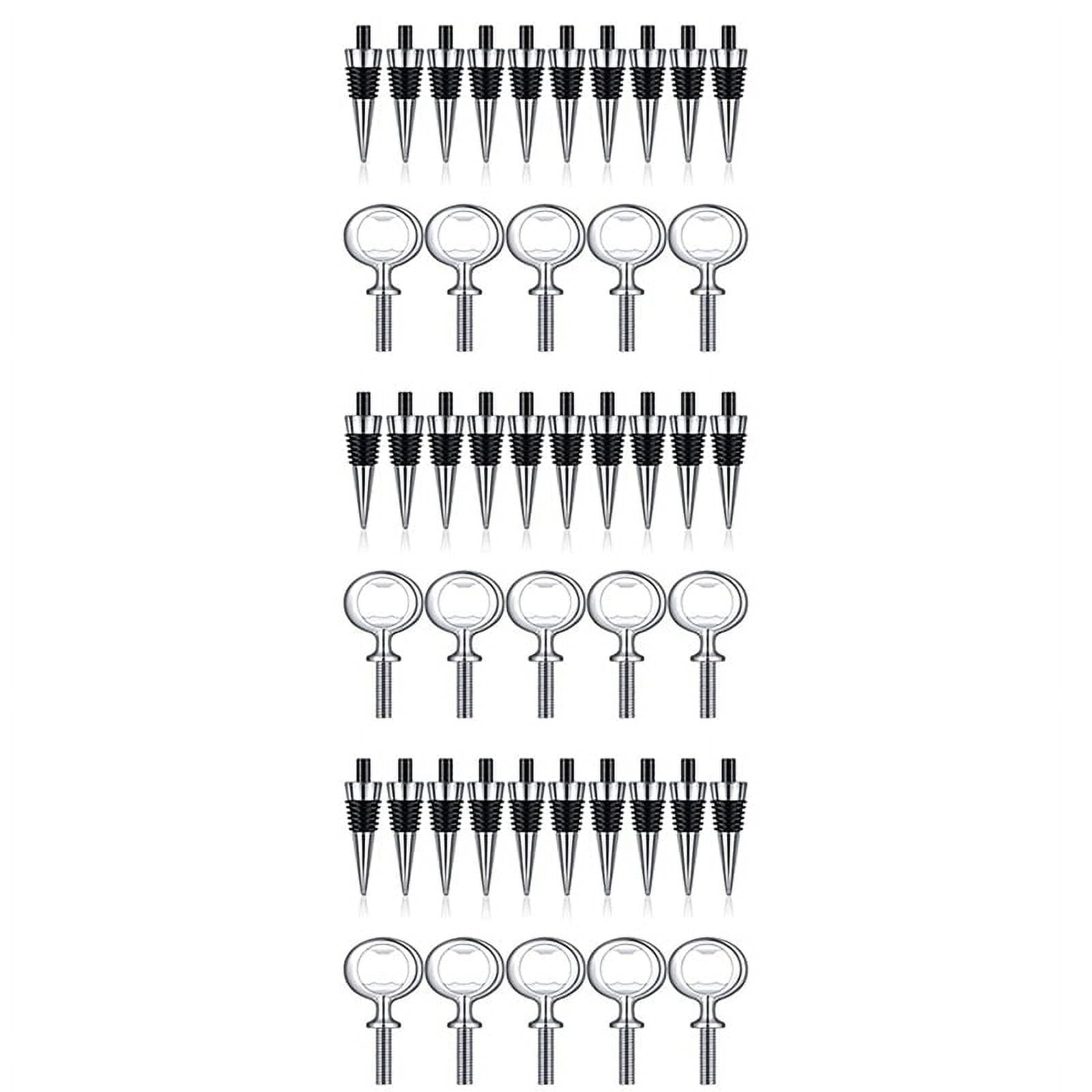 Juego de 30 tapones para vino y 15 abridores de botellas en blanco ...