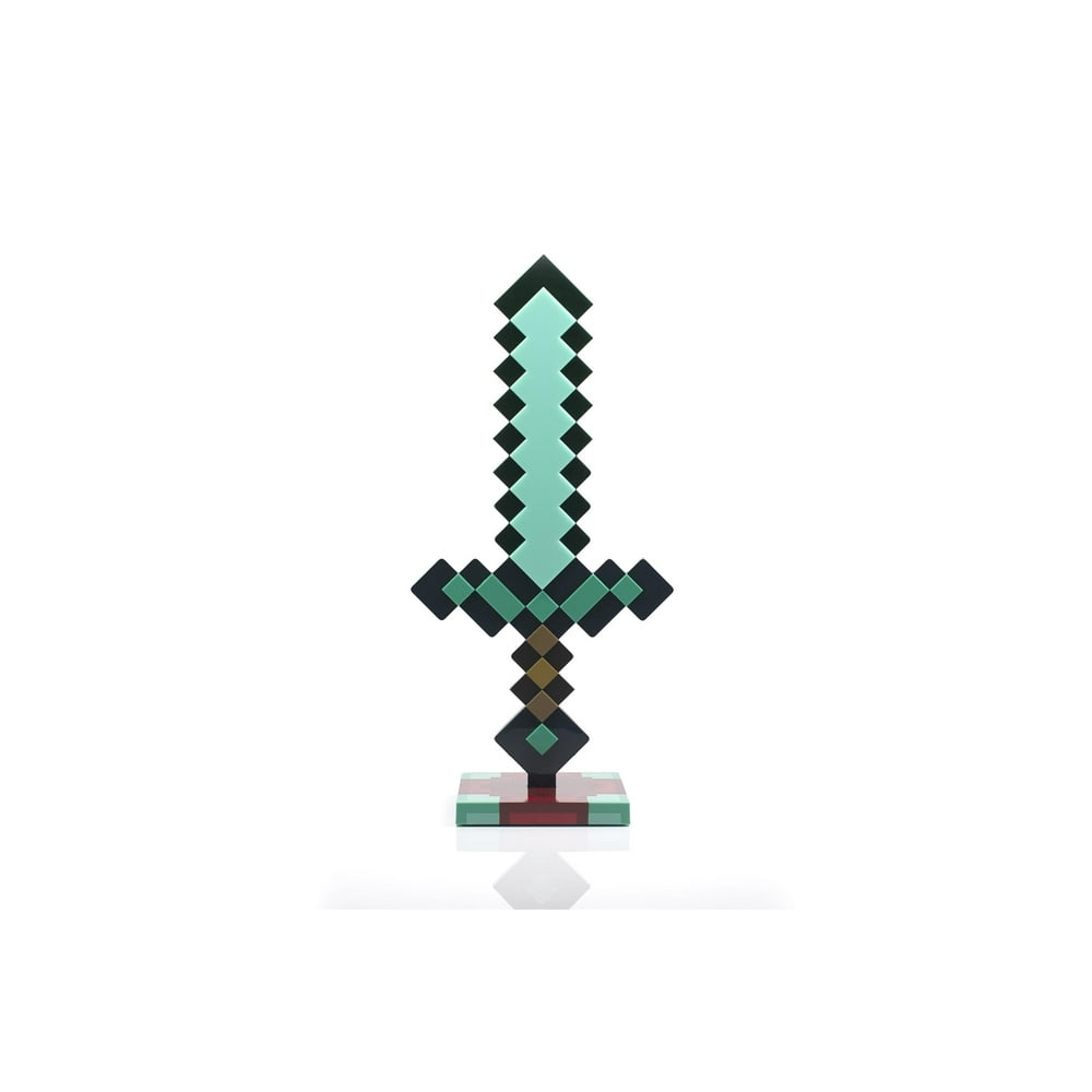 Minecraft Diamond Sword 14 Inch USB Desk LED Bedside Night Light Lamp ...