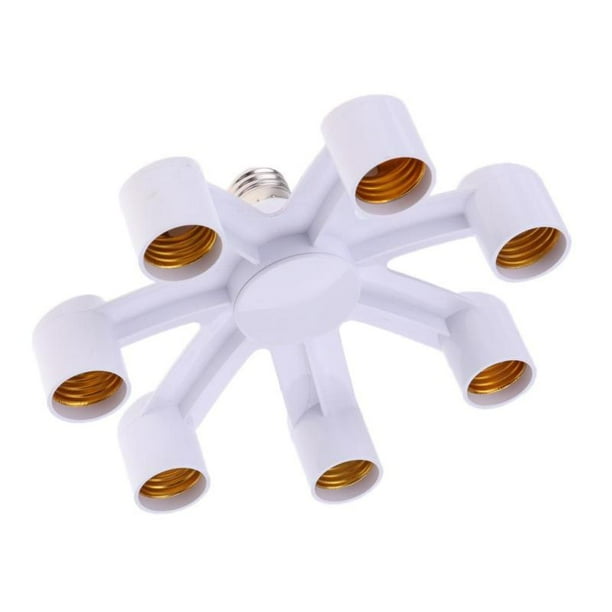 Adjustable Light E27 Lamp Adapter Bulb Holder Socket Base Splitter 7 in ...