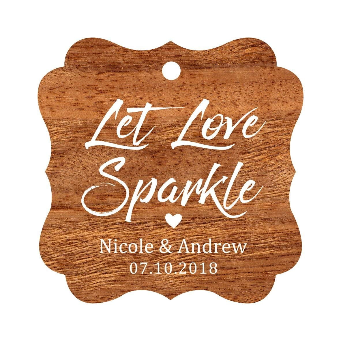 Darling Souvenir Let Love Sparkle Customized Wedding Paper Tags ...