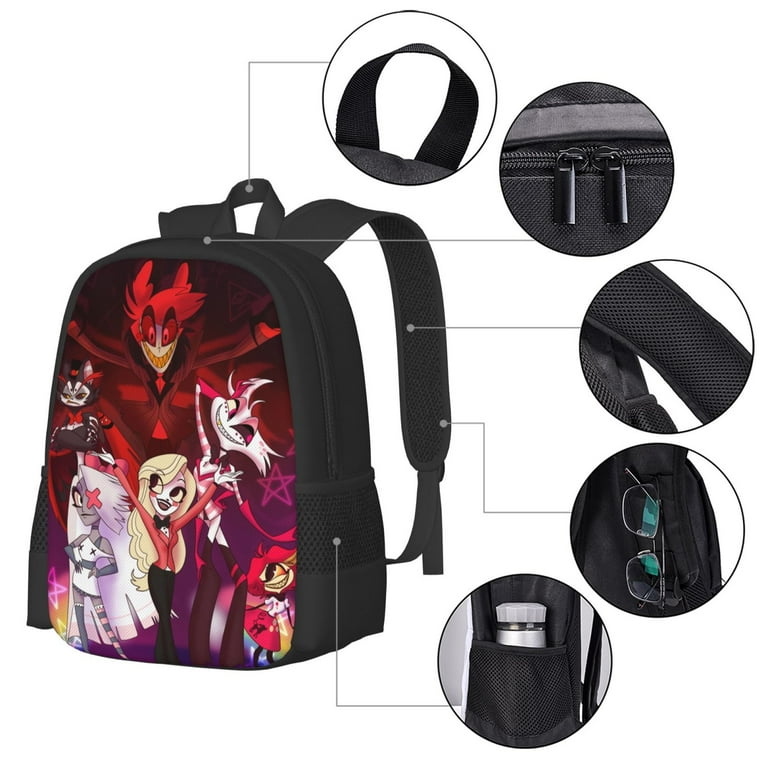 Hazbin Hotel Backpack,3d Print Laptop Backpack Lightweight Hazbin Hotel Backpack,3d Print Laptop Backpack Lightweight
