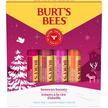 Burt's Bees Festive Holiday Gift Set, 100% Natural Lip Balm Variety ...