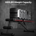 Adjustable Weight Bench 660LBS, Foldable Incline Decline Bench for Gym ...