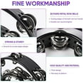 Tambourine Double Row Metal Jingles Bell Hand Held Percussion Half Moon ...