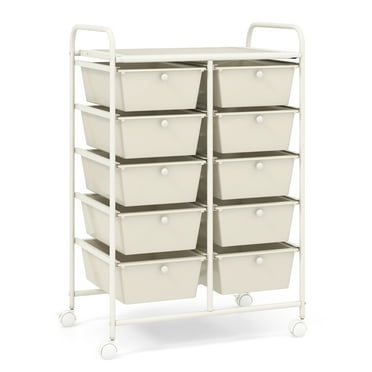 Costway 20 Drawer Rolling Storage Cart Scrapbook Paper Office School ...