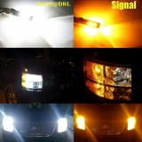 Alla Lighting BAY15D 1157 LED Switchback Bulb Turn Signal Lights, 6000K ...