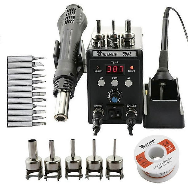 8586 Soldering Station LCD Display Adjustable Temperature Electric ...