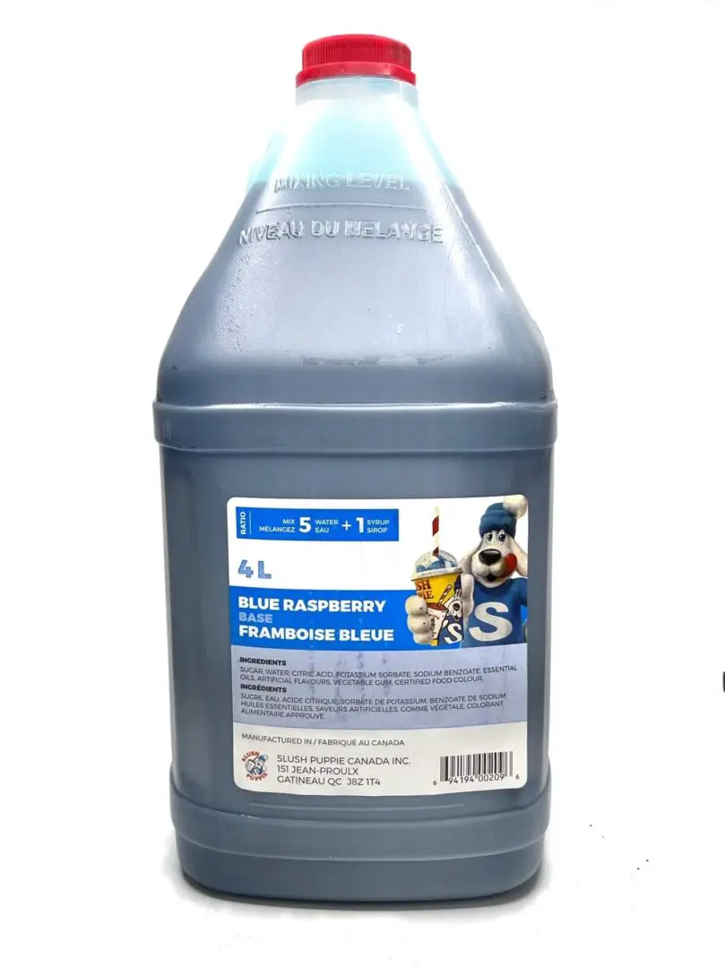 Slush Puppie Blue Raspberry Slushy Syrup 5:1 Concentrate 135 oz/4L ...
