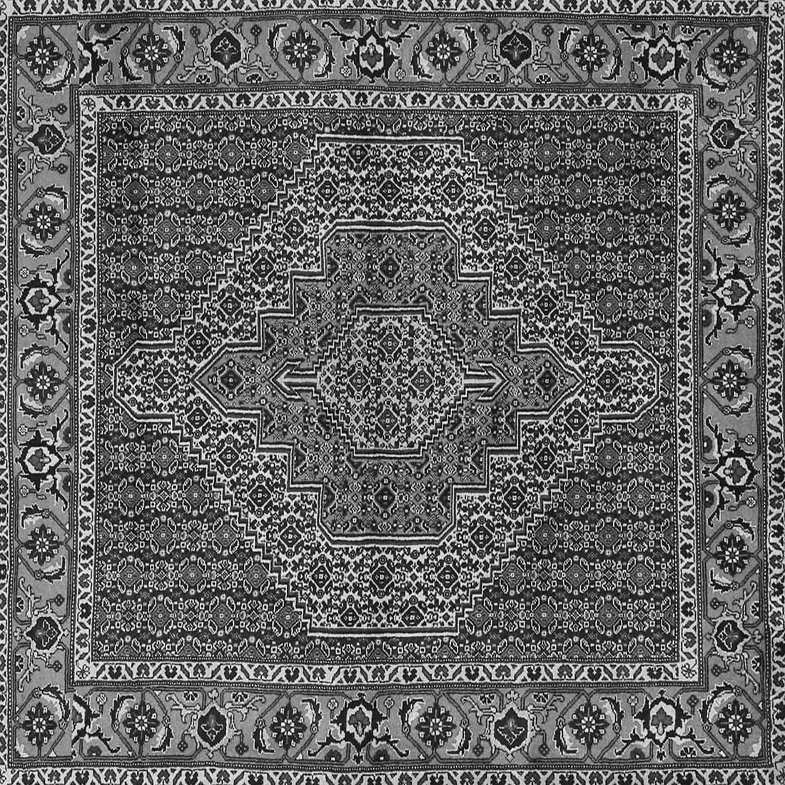 Ahgly Company Indoor Square Persian Gray Traditional Area Rugs, 6 ...