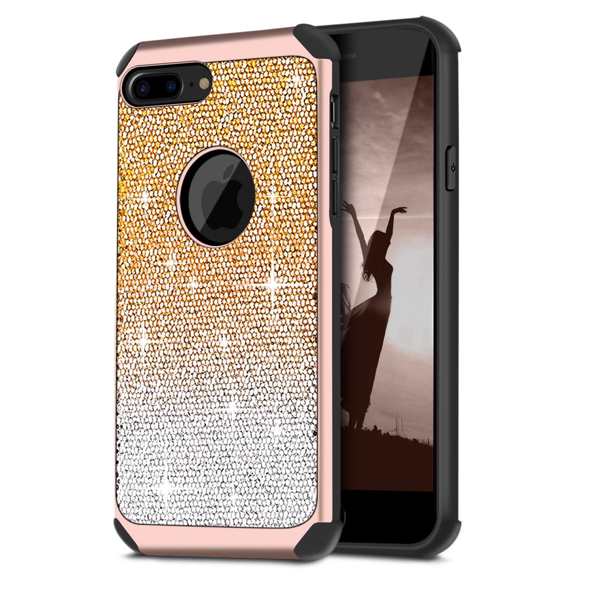 iPhone 7Plus / 8Plus Case, Cellularvilla Hybrid Shiny Sparkle Luxury ...