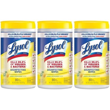 Lysol Lemon & Lime Blossom Disinfecting Wipes (80-Count) 1920077182 - Walmart.com