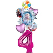 Frozen 4th Birthday Party Supplies Olaf, Elsa and Anna Balloon Bouquet ...