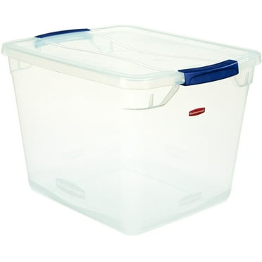 Three Stackable See Through Storage Bins with hinged lids - Walmart.com