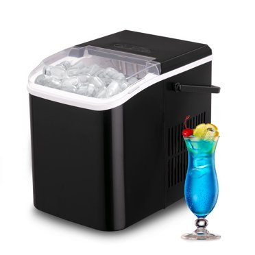 Simzlife Portable Compact Home Ice Maker Machine, 26 lbs/24H, 9 Bullet ...