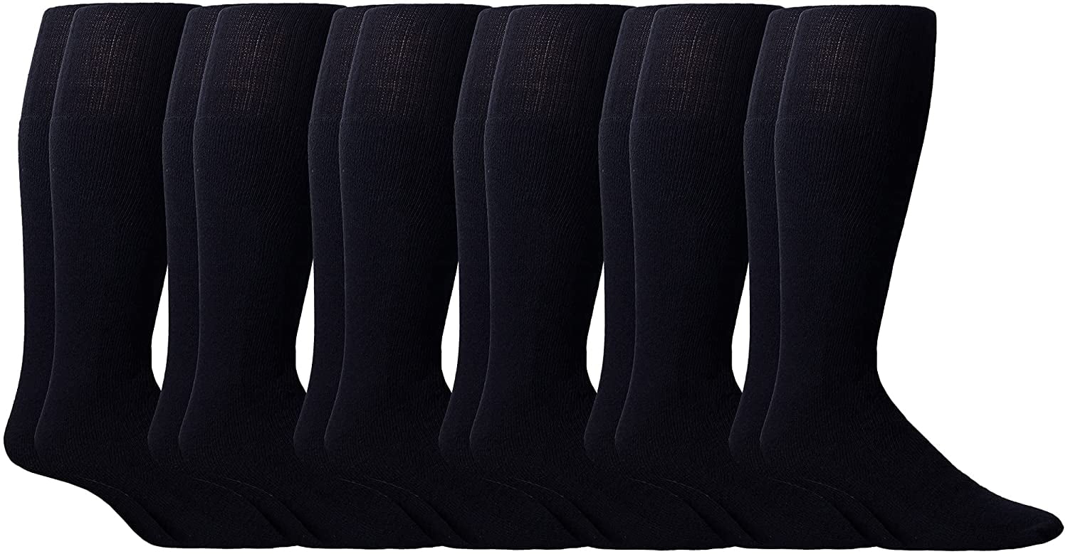 Yacht & Smith 12 Pairs of Men's Extra Long Tube Athletic Socks, by ...