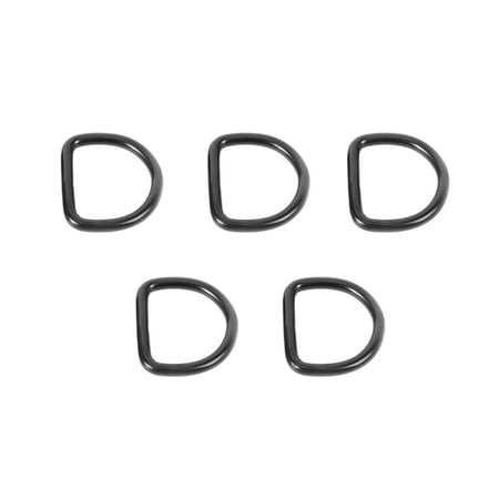 Elodie 5 Pieces Welded Heavy D Rings Black D Shape Buckle for Collars ...