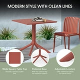 WestinTrends Playa 31.5" Square Outdoor Plastic Resin Patio Dining ...